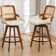 Corrigan Studio® Shayleah Swivel Counter Height Bar Stools With Cane Rattan Back & Reviews | Wayfair